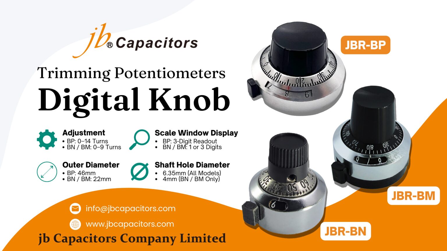 jb Digital Knob Series – Multi-Turn Control, Visible Display, and ...